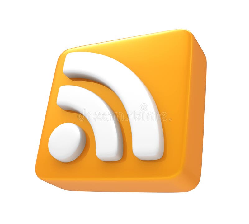 RSS Symbol Isolated stock illustration. Illustration of message - 92522810