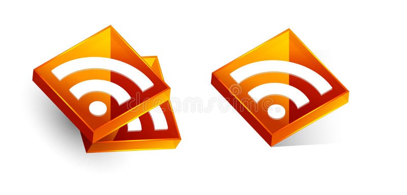 RSS Symbol stock vector. Illustration of button, online - 32424715