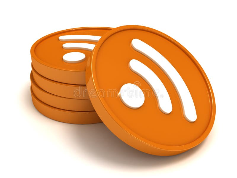 RSS symbol stock illustration. Illustration of round - 46190224