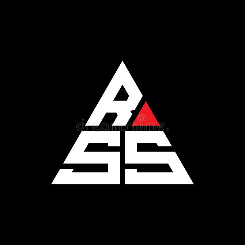 RSS Triangle Letter Logo Design with Triangle Shape. RSS Triangle Logo ...