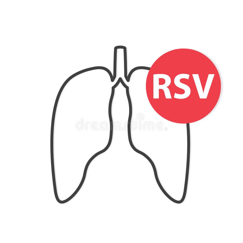 RSV Respiratory Syncytial Virus and Lung Icon Stock Vector ...