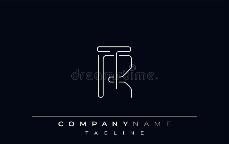 RT Abstract Line Style Logo Stock Vector - Illustration of trendy, line ...