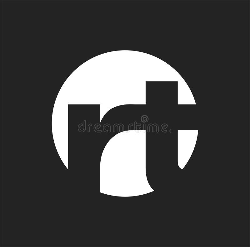 RT Brand Name Initial Letters Illustration in Round Form Stock Vector ...