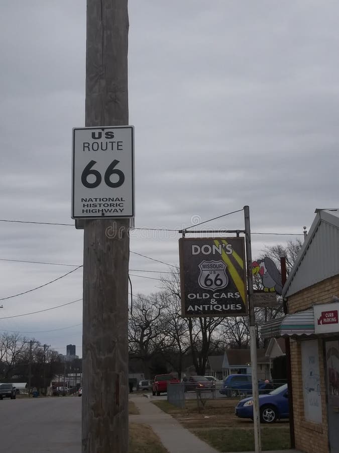 Rt.66 historic sign editorial stock photo. Image of springfield - 138509463