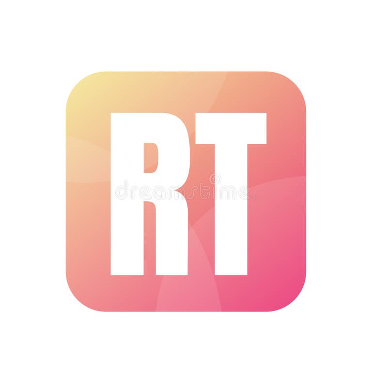 RT Letter Logo Design with Simple Style Stock Vector - Illustration of ...