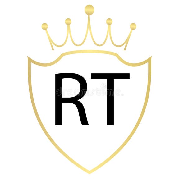 RT Letter Logo Design with Simple Style Stock Vector - Illustration of ...