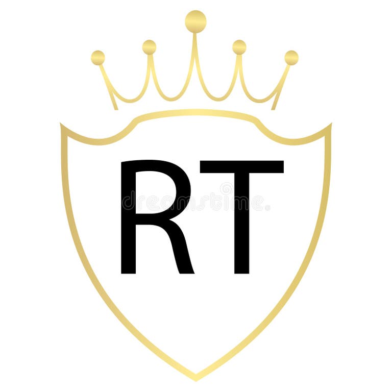 RT Letter Logo Design with Simple Style Stock Vector - Illustration of ...