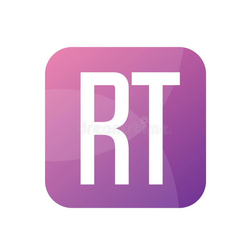 RT Letter Logo Design with Simple Style Stock Vector - Illustration of ...