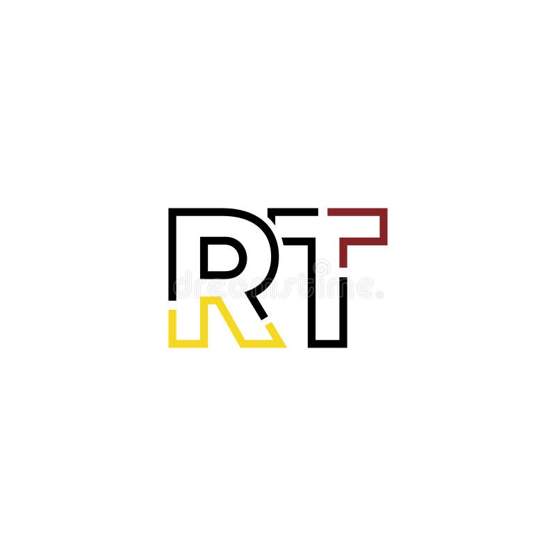 RT Letter Logo Icon Design Template Elements Stock Illustration ...