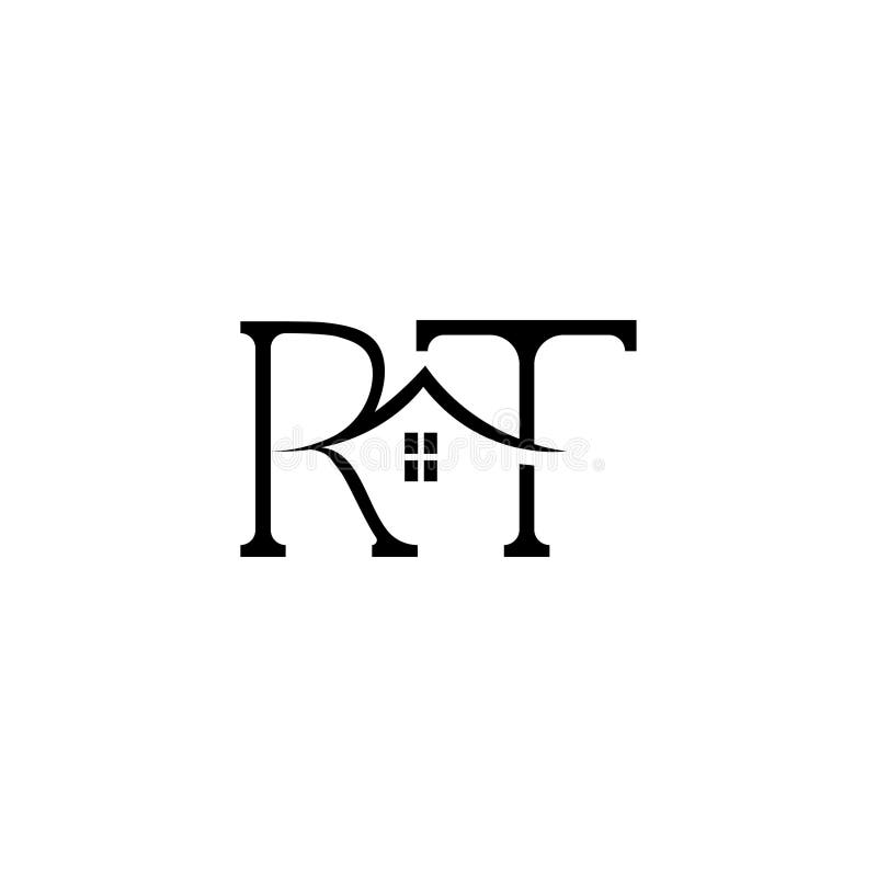 RT Logo Template Initial Design Monogram House Vector Illustration ...