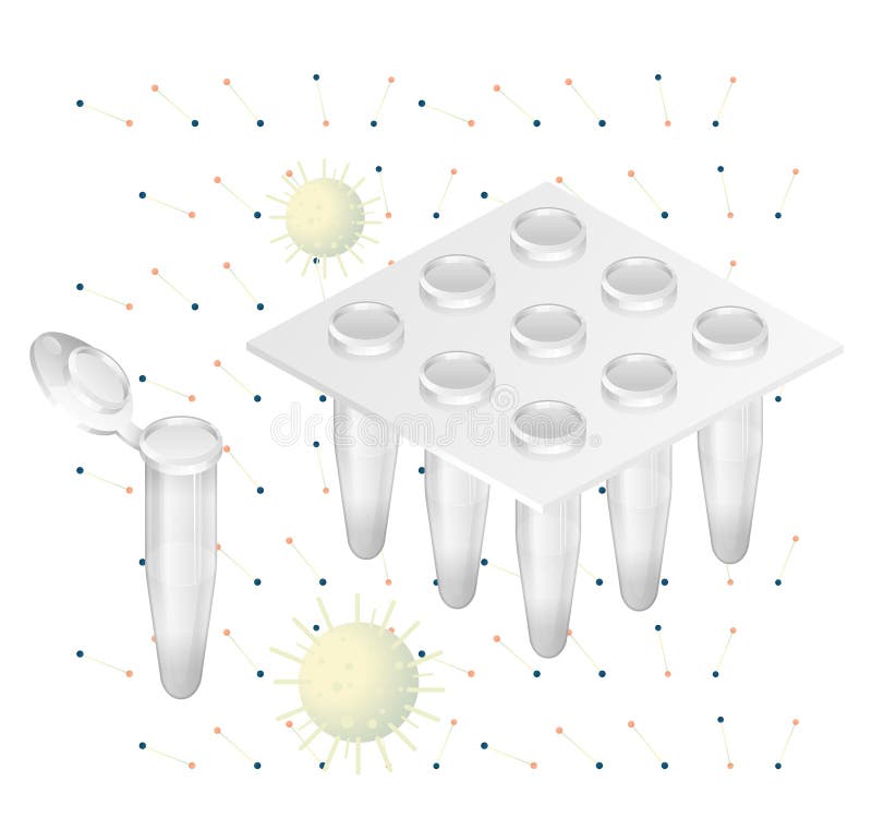 RT-PCR Testing - PCR Tray - Illustration Stock Vector - Illustration of ...