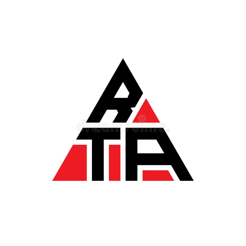 RTA Triangle Letter Logo Design with Triangle Shape. RTA Triangle Logo ...