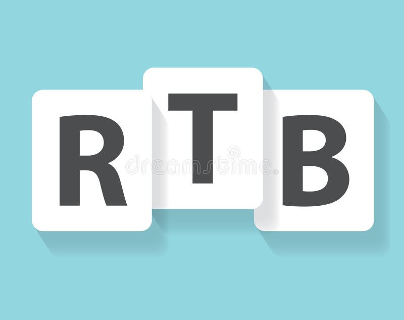 RTB Real-time Bidding Acronym Concept Written on Tiles Stock Vector ...