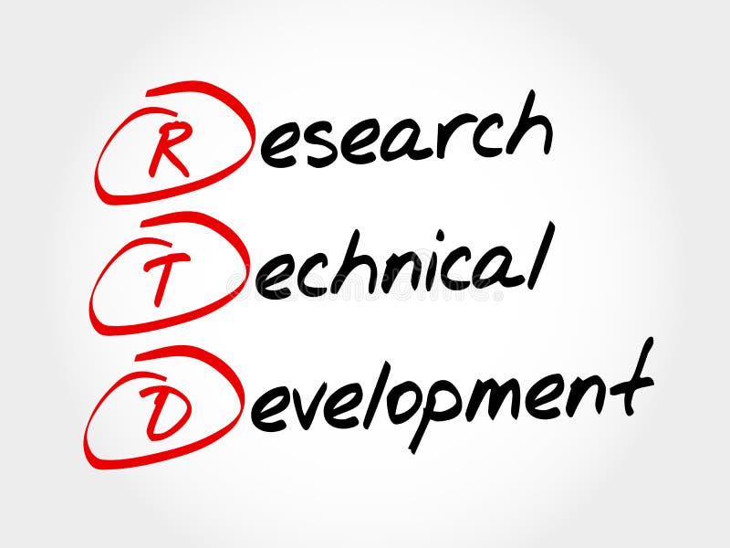 RTD - Research Technical Development Stock Illustration - Illustration ...
