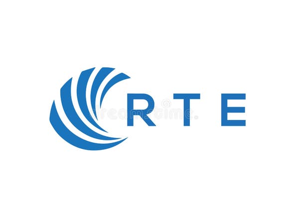 RTE Letter Logo Design on White Background. RTE Creative Circle Letter ...