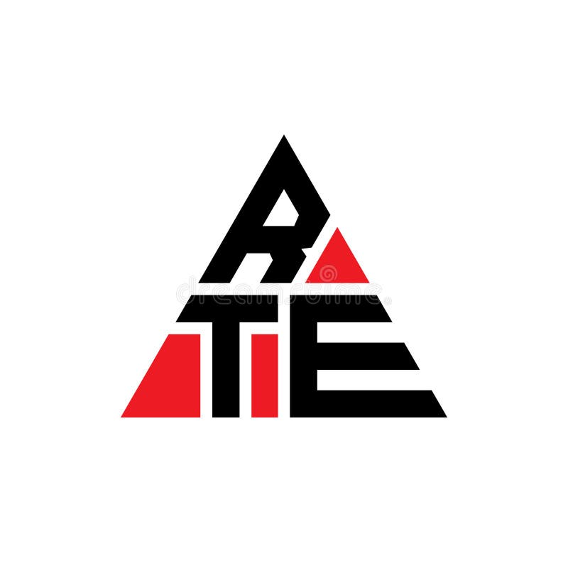 RTE Triangle Letter Logo Design with Triangle Shape. RTE Triangle Logo ...
