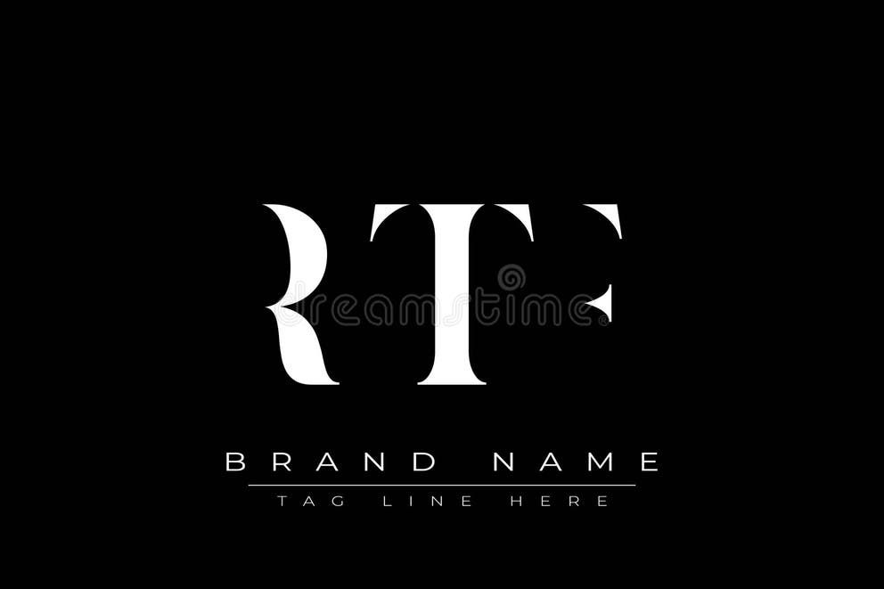 RTF Abstract Letter Logo Design Stock Illustration - Illustration of ...