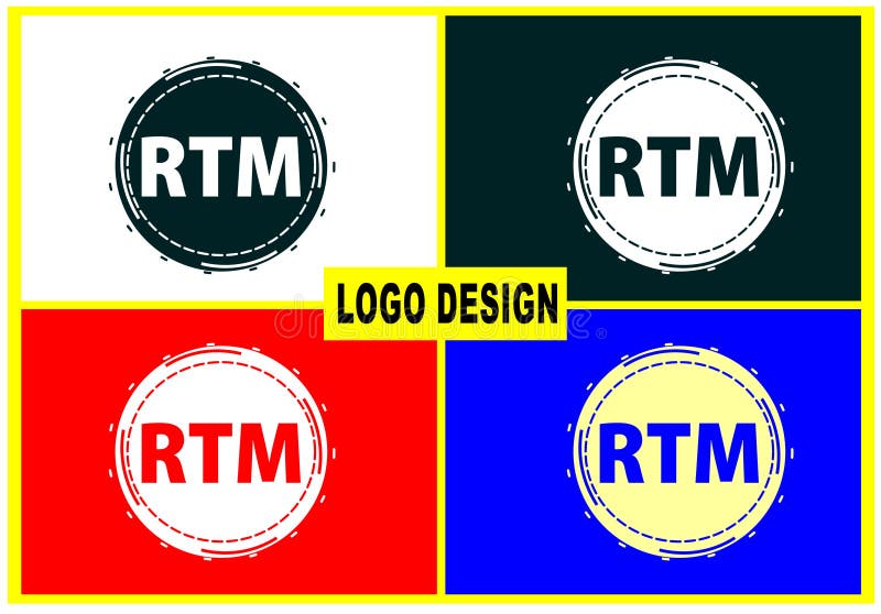 RTM Letter Logo and Icon Design Template Stock Illustration ...