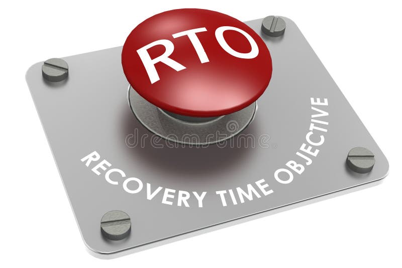 RTO for Recovery Time Objective Red Button Stock Illustration ...