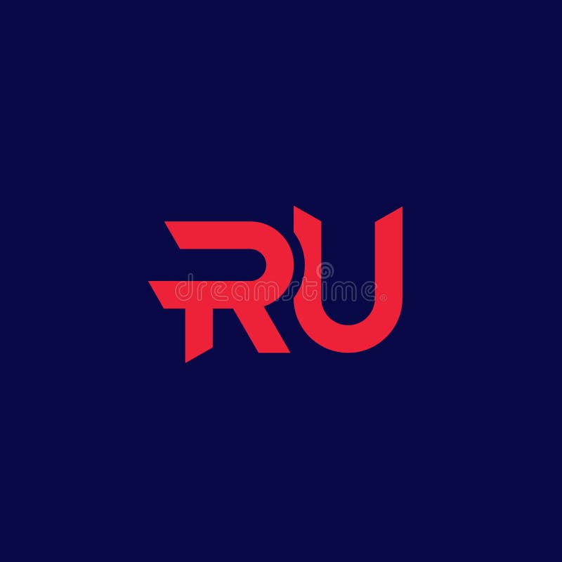 RU Letters Logo Design, Vector Stock Vector - Illustration of symbol ...