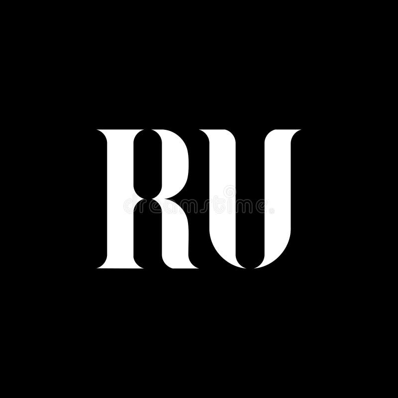 RU R U Letter Logo Design. Initial Letter RU Uppercase Monogram Logo ...