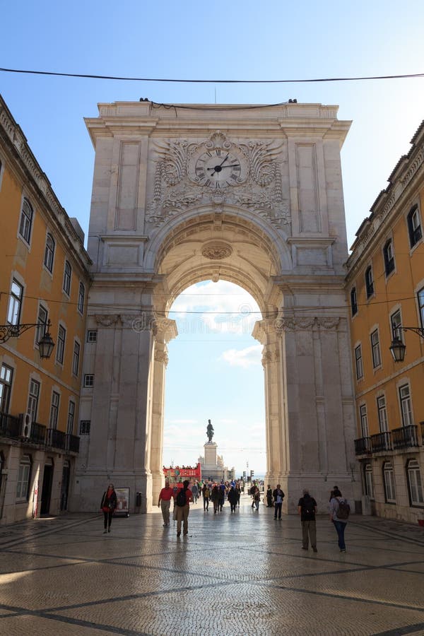 Rua Augusta Arch Backside editorial image. Image of back - 46941000