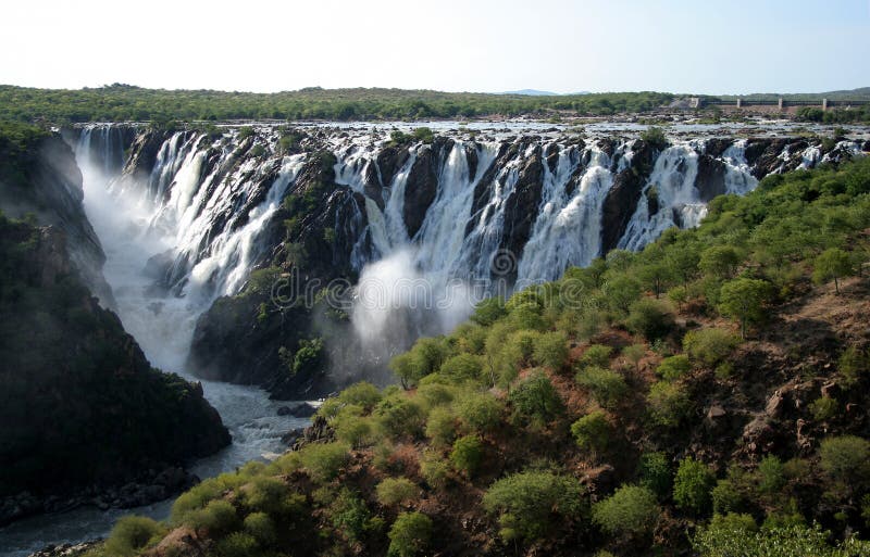 Ruacana Falls stock image. Image of cunene, ruacana, river - 18156605