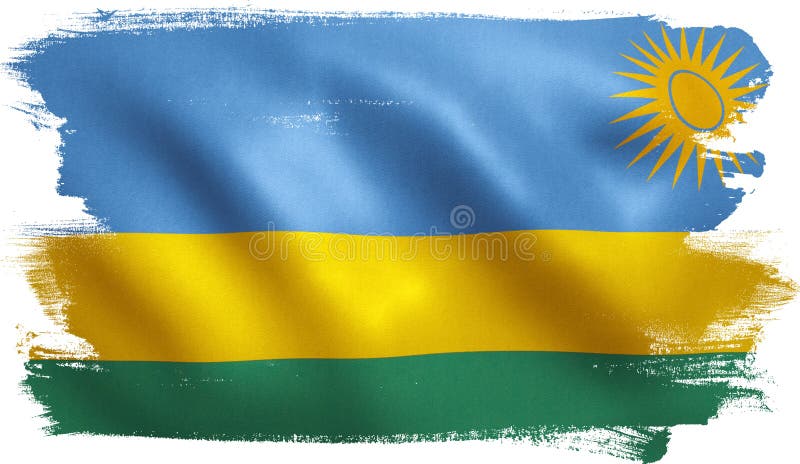 Ruanda-Flagge stock abbildung. Illustration von drei - 94142033