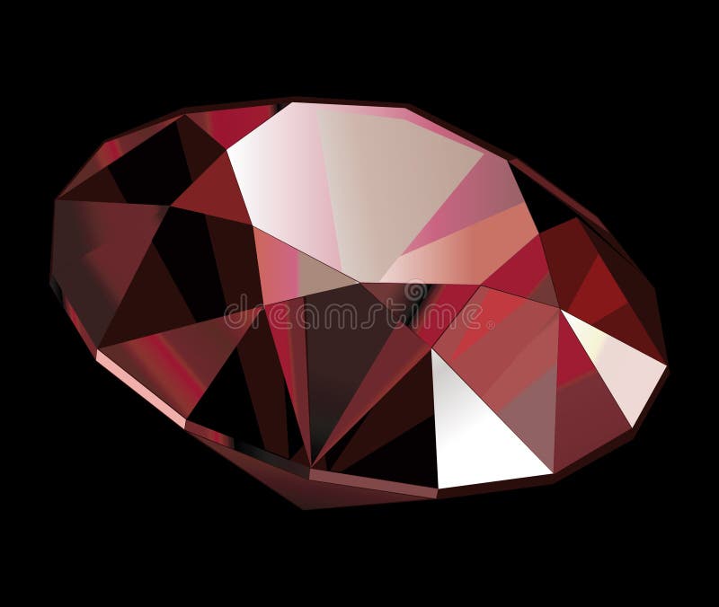 Rubí ilustración del vector. Ilustración de negro, rojo - 4333075