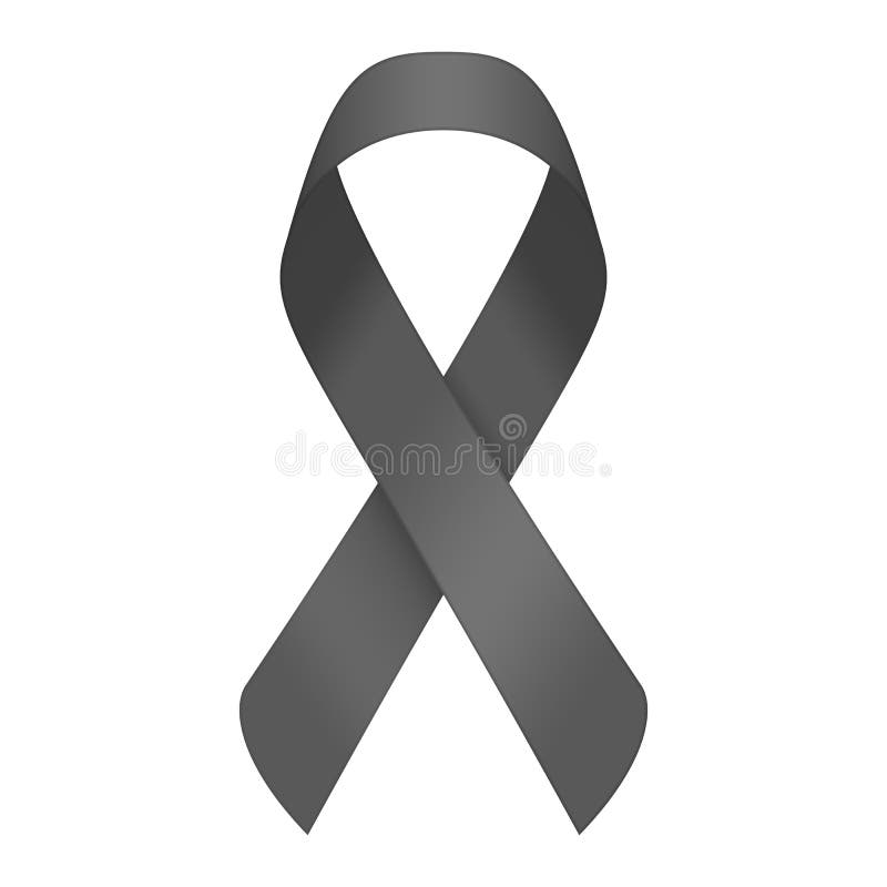 Signe De Deuil De Ruban Noir Illustration de Vecteur - Illustration du ...