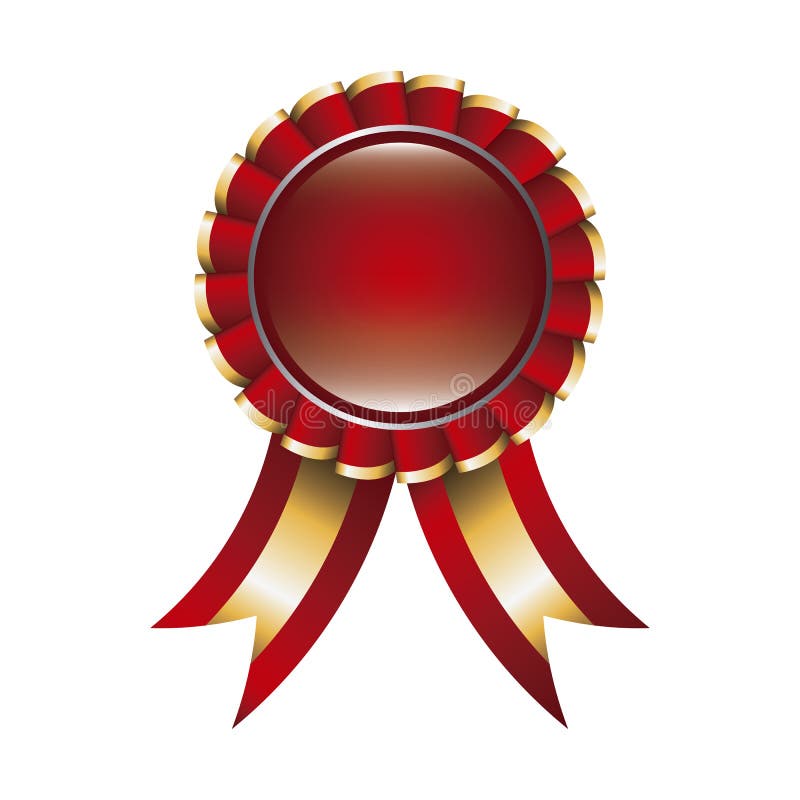 Icône De Récompense Illustration De Vecteur Du Prix Encourageant Avec Des Rubans Récompense ...