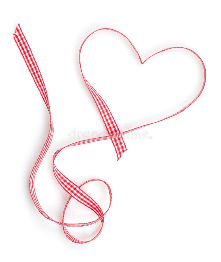 Ruban En Forme De Coeur Rouge D'isolement Photo stock - Image du ...