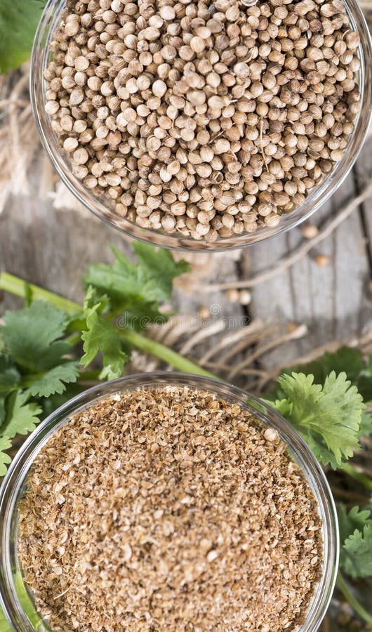 Rubbed Coriander stock photo. Image of nutrition, condiment - 41192052