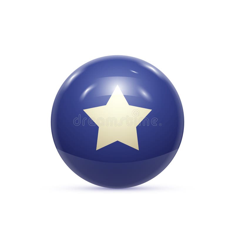 Rubber Ball with Star. Vector Stock Vector - Illustration of reflection ...
