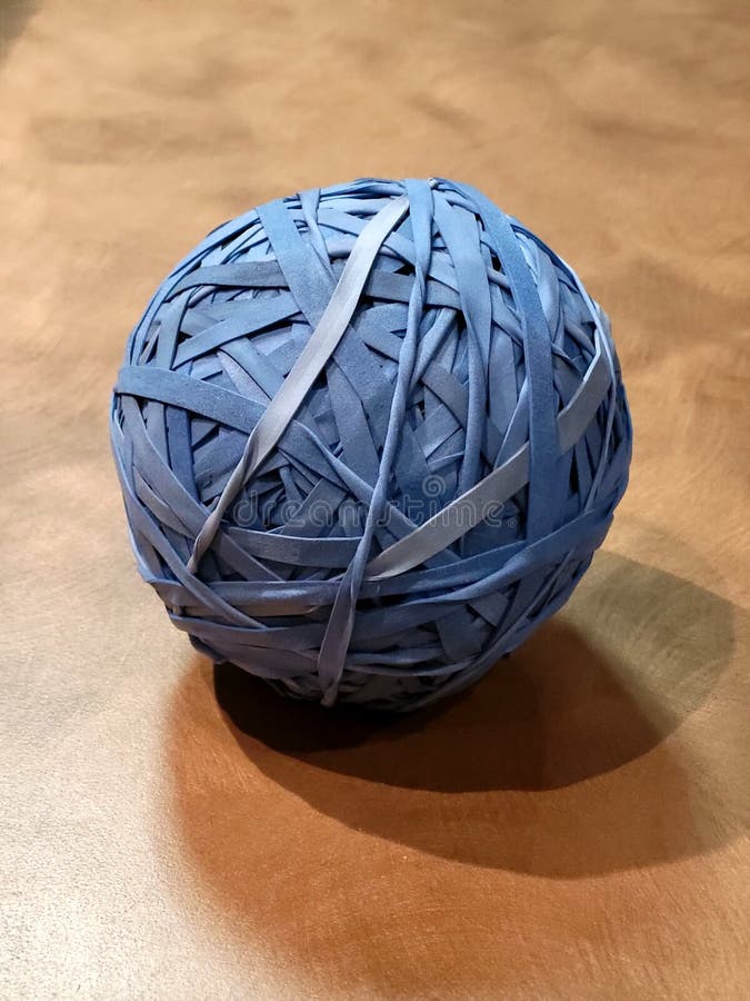 Rubber band ball stock photo. Image of work, blue, ball - 240949446
