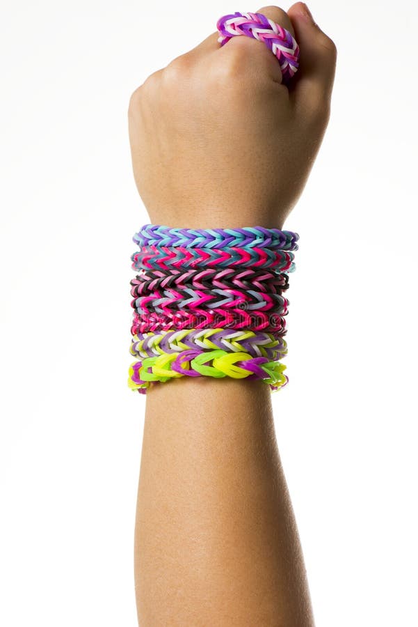 Rubber band bracelets stock image. Image of rubber, green - 38496435