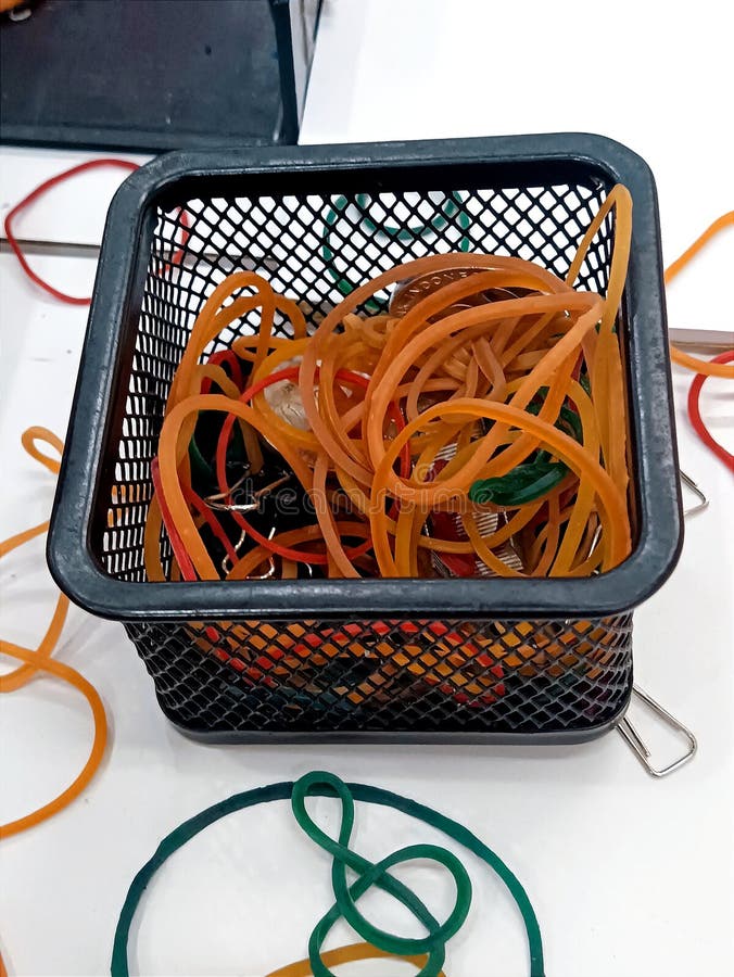 Rubber Bands in a Very Messy Workplace Stock Photo - Image of messy ...