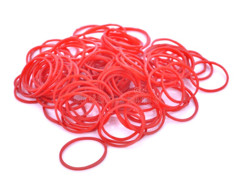 Rubber Bands on White Background Stock Image - Image of flexible, bind ...