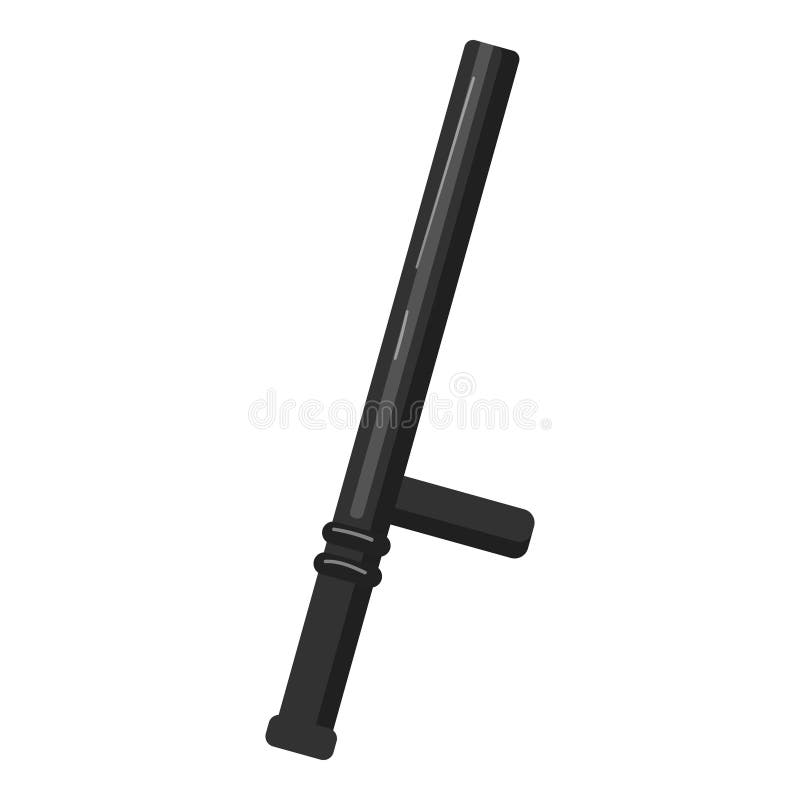 Rubber Baton Icon Cartoon Vector. Police Equipment Stock Vector ...