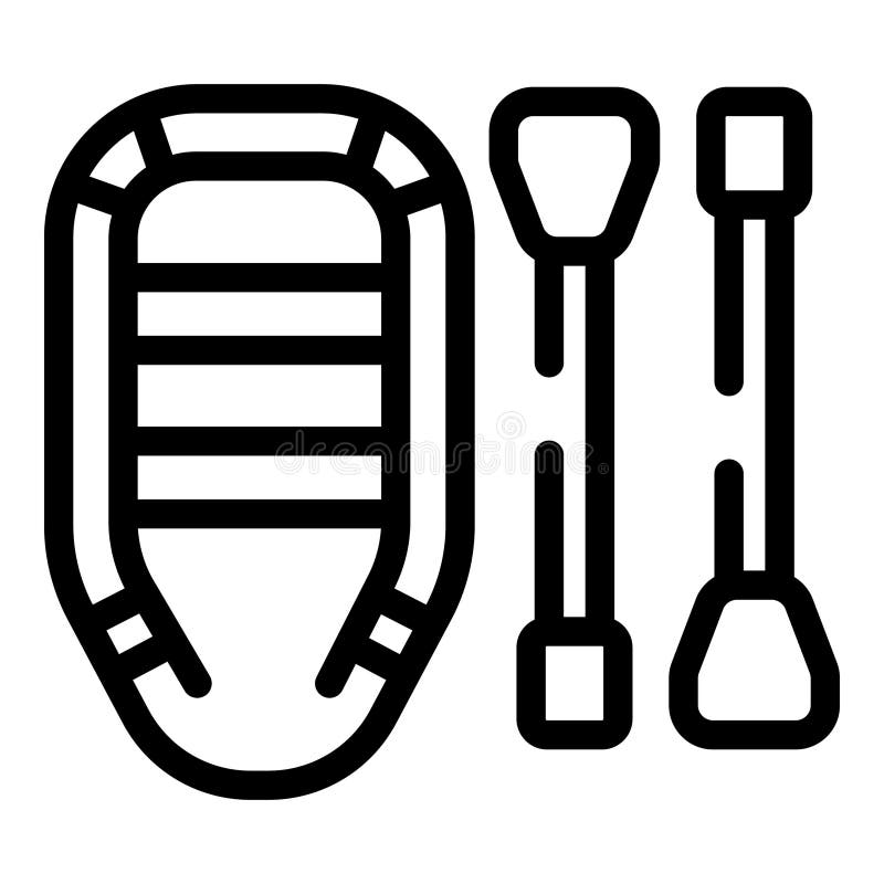 Rubber Boat Activity Icon Outline Vector. Adventure Road Stock Vector ...