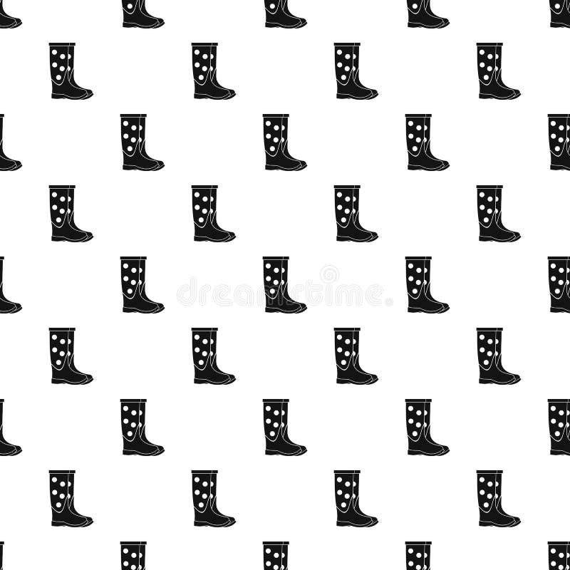 Rubber Boot Pattern, Simple Style Stock Vector - Illustration of pair ...