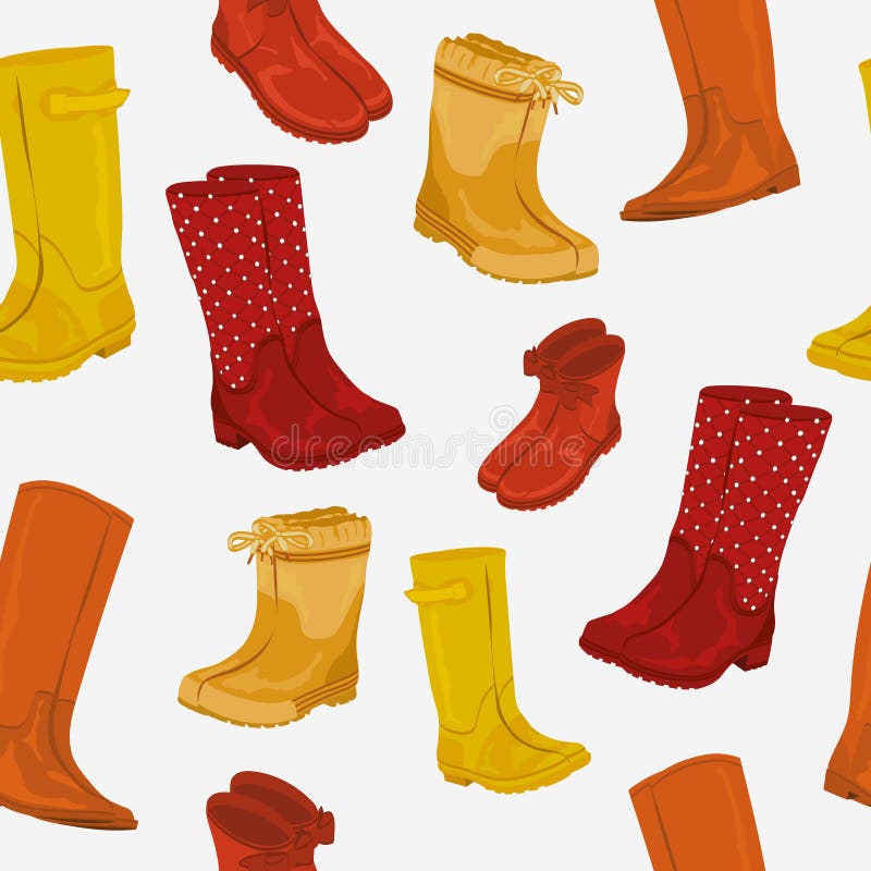 Rubber Boots in Different Models and Colors. Waterproof Boots with ...