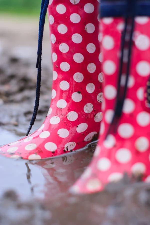 Rubber Boots are a Pool in the Summer Stock Photo - Image of natural ...