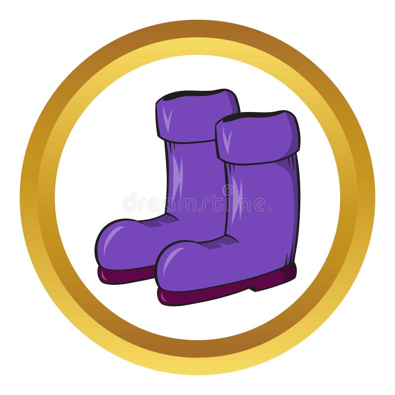 Rubber Boots Vector Icon, Cartoon Style Stock Vector - Illustration of ...