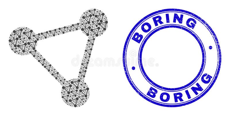 Rubber Boring Stamp and Triangle Mesh Recursion Collage of Self Icons ...