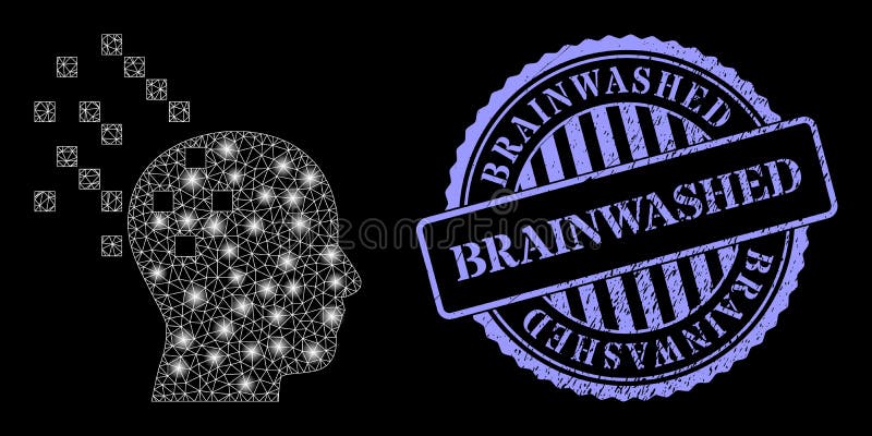 Rubber Brainwashed Stamp and Bright Network Digital Brain Compilation ...