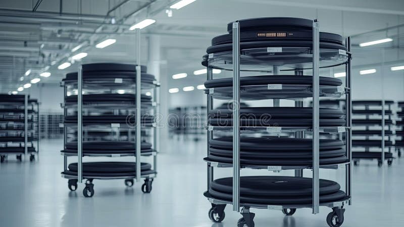 Rubber Cables on Wheels are Organized and Ready for Shipment in a ...