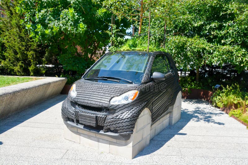 Rubber Car Sculpture on the High Line Editorial Stock Image - Image of ...
