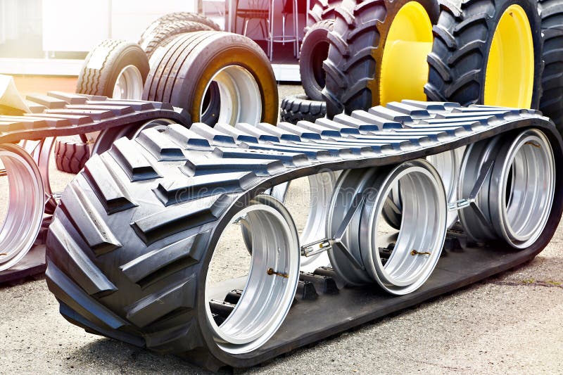 Rubber Continuous Track Drive for Tractor Stock Image - Image of ...