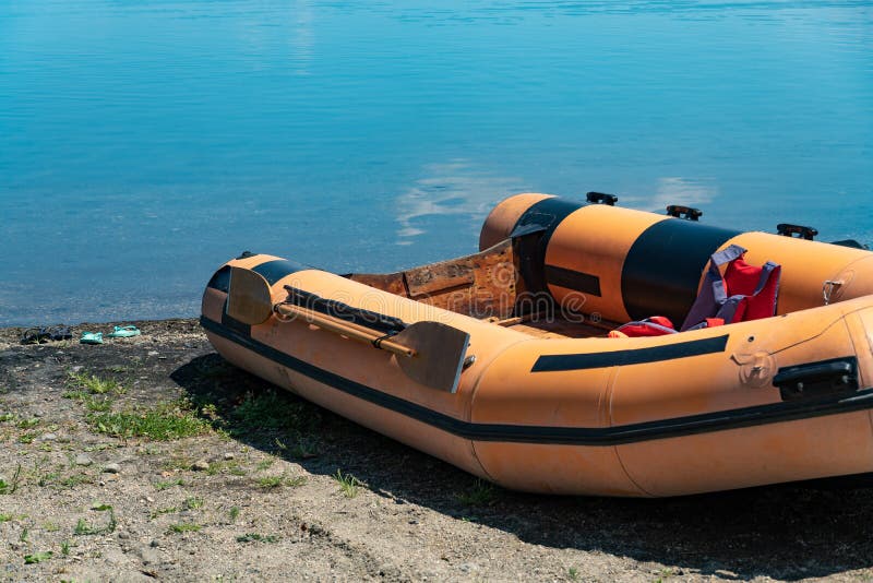 Rubber Dinghy on the Chulitna River, Alaska, USA Stock Image - Image of ...